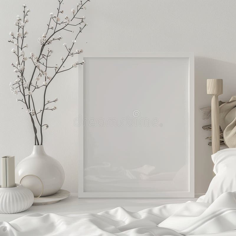 Minimalistic Modern Table with a Simple Blank Table Art Horizontal A4 ...