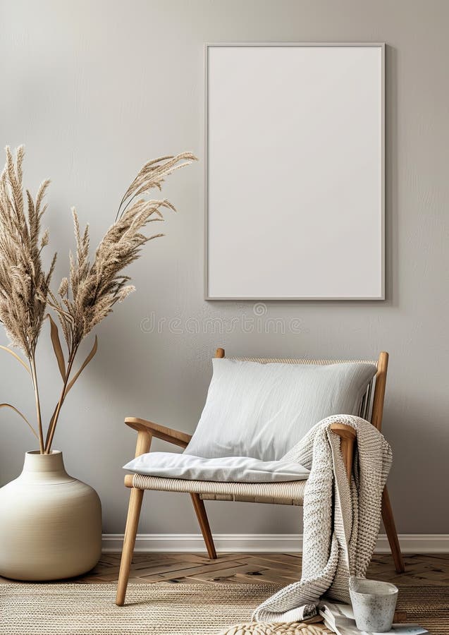 Minimalistic Modern Table with a Simple Blank Table Art Horizontal A4 ...