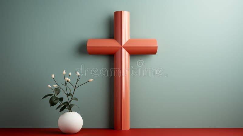 Minimalistic Catholic Cross Design Ai Generated Stock Illustration ...