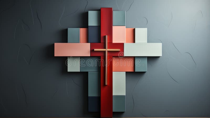 Minimalistic Catholic Cross Design Ai Generated Stock Illustration ...