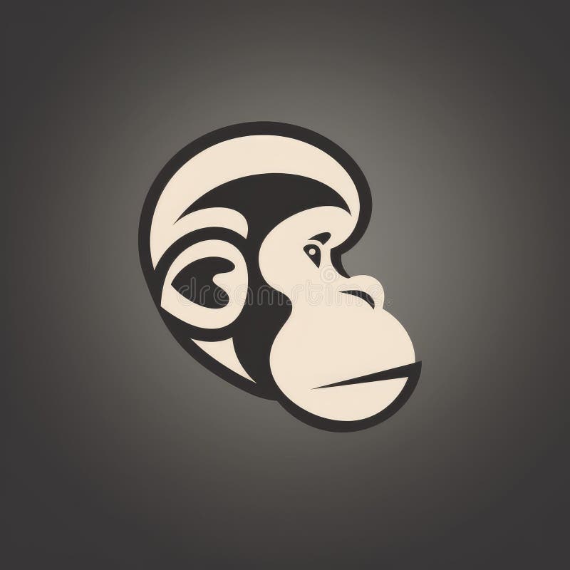 Monkey Logo Silhouettes on White Background Stock Illustration ...