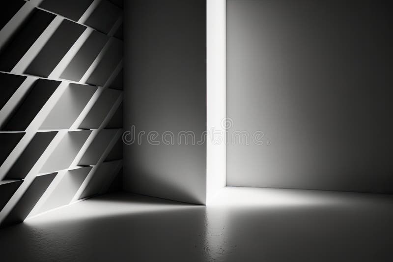 Minimalistic Monochrome Geometric Corner Background. Illustration AI ...