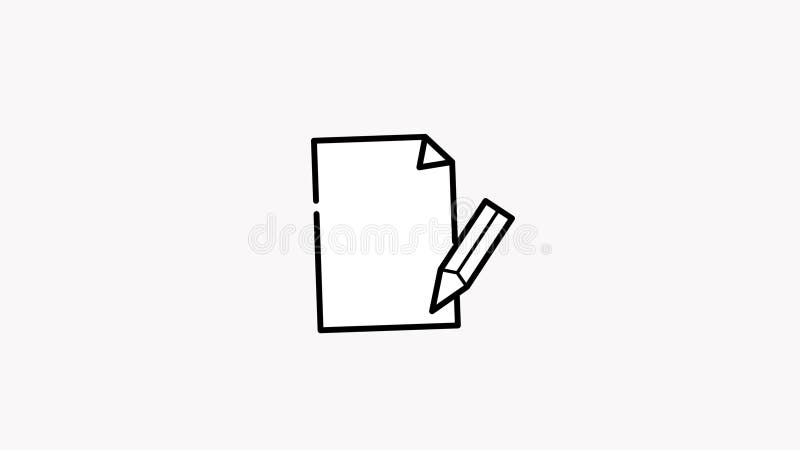Minimalistic Motion Graphic Animation of a Writing Document Stock Video ...
