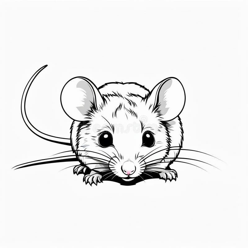 Minimalistic Mouse Illustration Stock Illustration - Illustration of ...