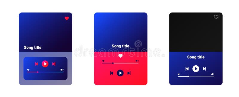Simple Music Player App with Essential Playback Controls. Stock ...