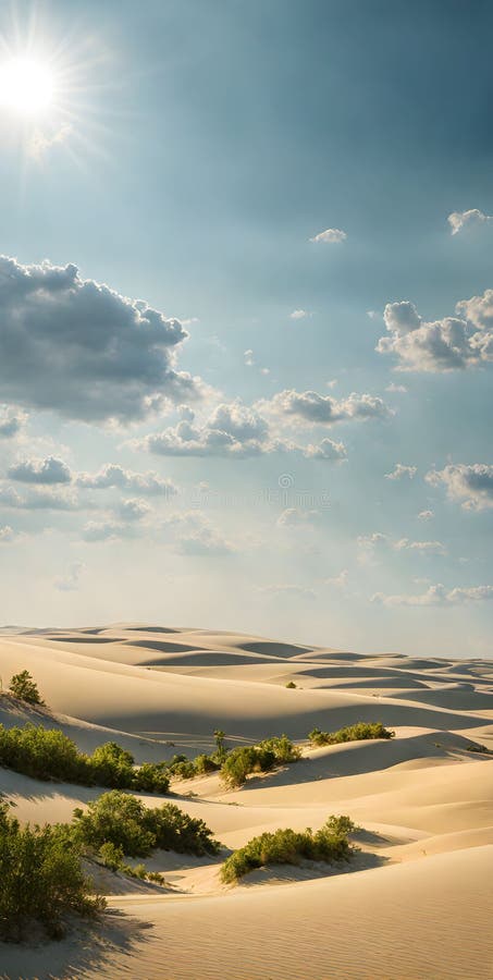 Minimalistic Nature Scene Captured from a Distance, Located in an Open ...