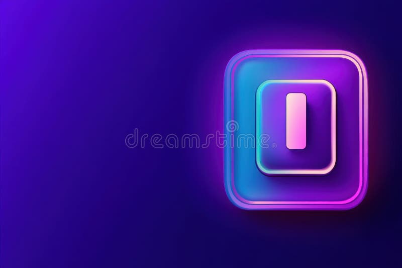 Minimalistic Neon Gradient Button Design for Modern Ui Stock Photo ...