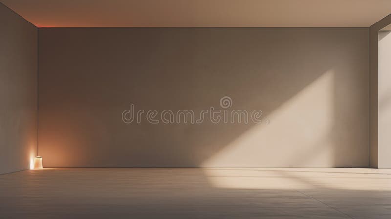 Minimalistic Neutral Tone Gentle Background. Empty Space of Room ...