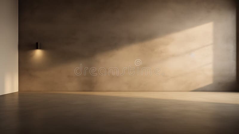 Minimalistic Neutral Tone Gentle Background. Empty Space of Room ...