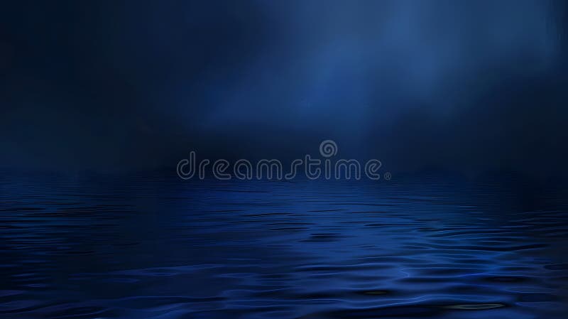 Minimalistic Nighttime Water Ripples Background Stock Illustration ...