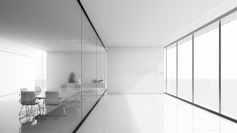 Minimalistic Office Space with Modern Architectural Elements for a ...