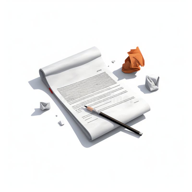 Minimalistic Orange Pen Dropping on Paper - Low Poly Style Stock ...