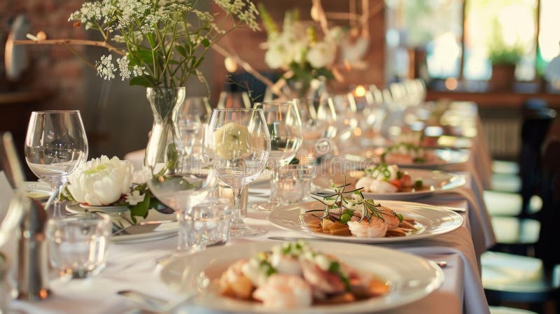 Minimalistic Party Arrangements Display Refined Taste Stock ...