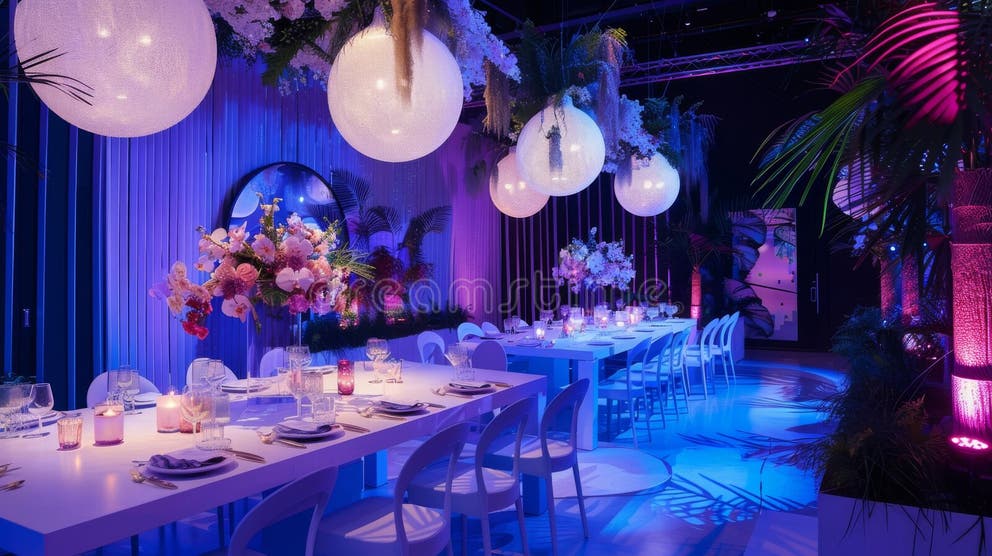 Minimalistic Party Decor Creates Memorable Experience Stock ...