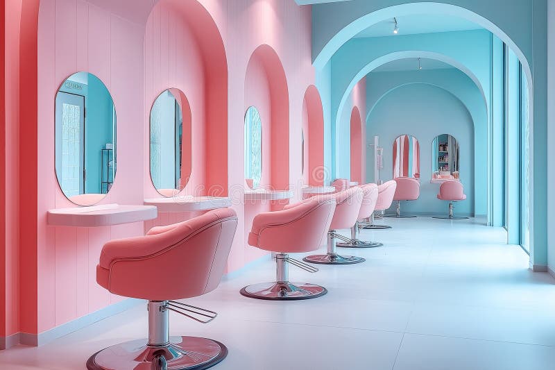 Minimalistic Paste Beauty Salon Interior Stock Image - Image of serene ...