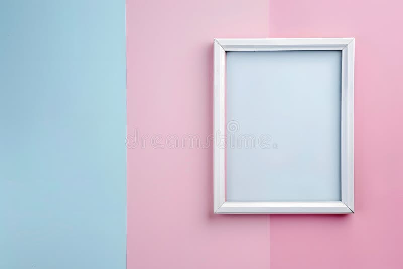 Minimalistic Pastel Background with White Frame for Text or Photo - AI ...