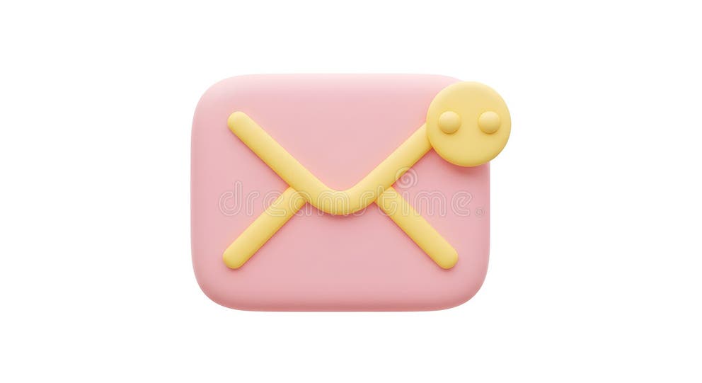 Minimalistic Pastel Email Notification Icon with Soft Rounded Edges ...