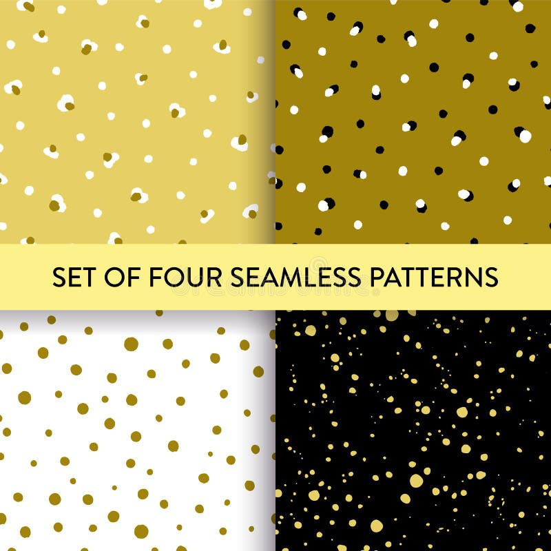 Minimalistic Pattern Set with Dots and Drops. Stock Vector ...