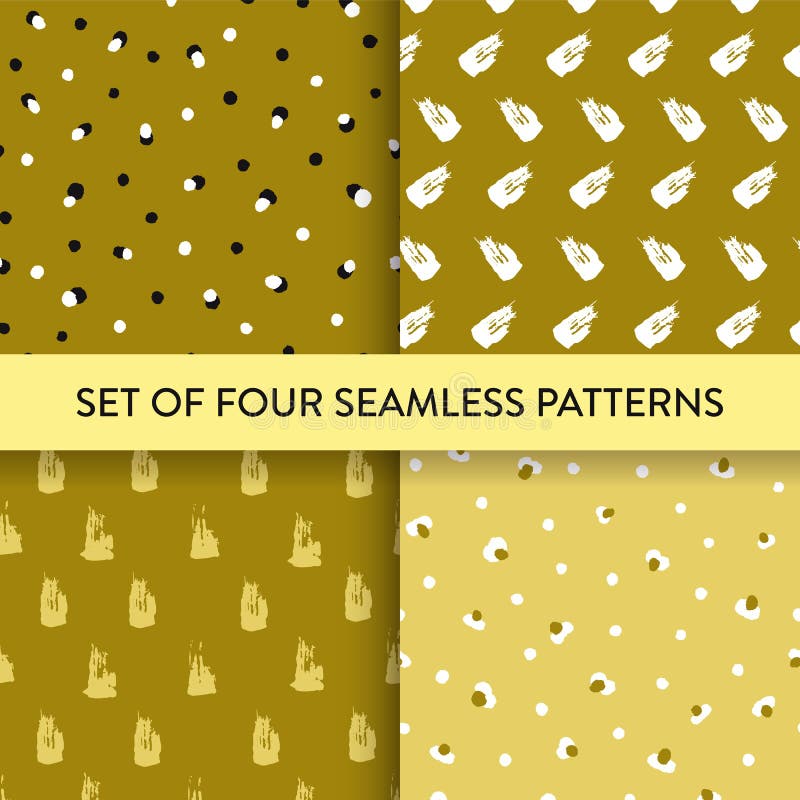 Minimalistic Pattern Set with Dots and Shapes. Stock Vector ...