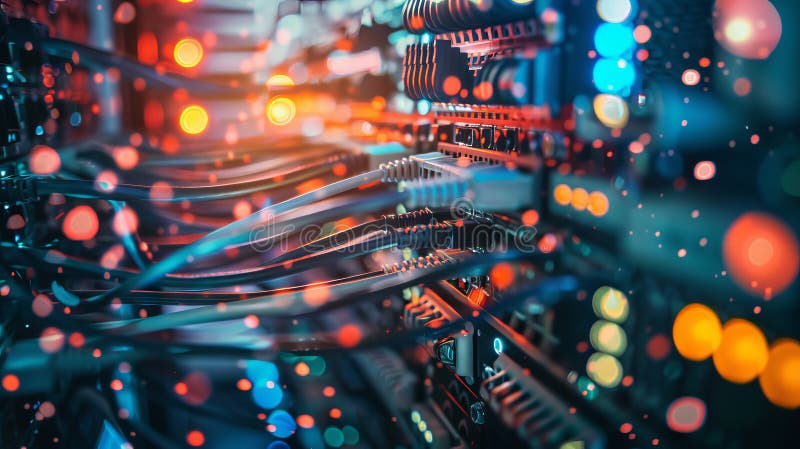 Minimalistic Photo of Connected Internet Wires Illuminated by Bokeh ...