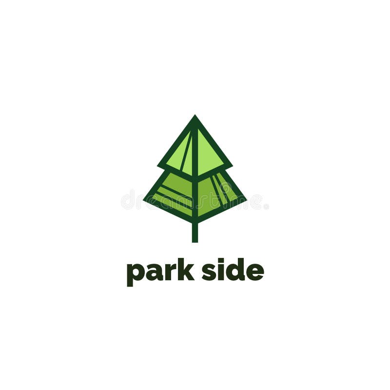 Minimalistic Pine Vector Logo. Simple Template for Park Stock Vector ...