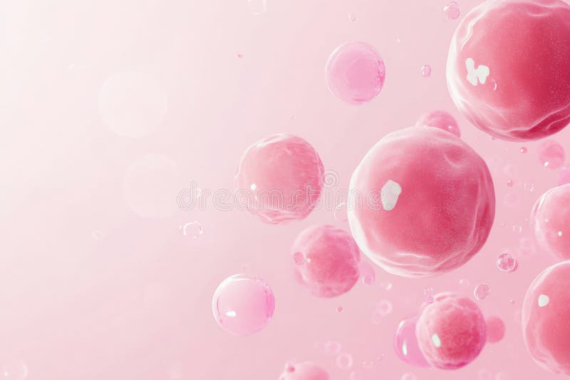 Minimalistic Pink Cell Regeneration on Light Background Stock Image ...