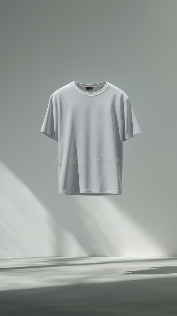 Minimalistic Plain White Shirt in Soft Lighting with Subtle Shadow Play ...
