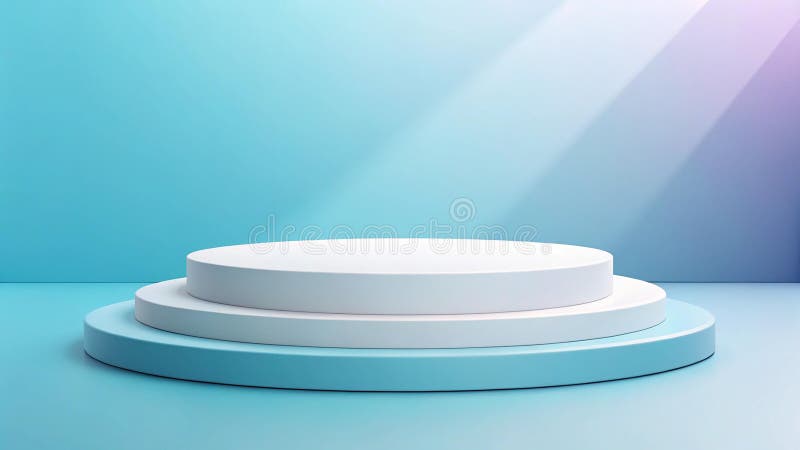 Minimalistic Platform with Gradient Backdrop for Showcasing Products or ...