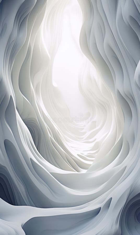 A Minimalistic Portrait Format Illustration of a Cave Stock ...