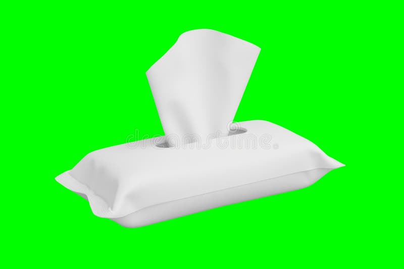 Clean Product Photography of Solid White Tissue Pack on Isolated ...