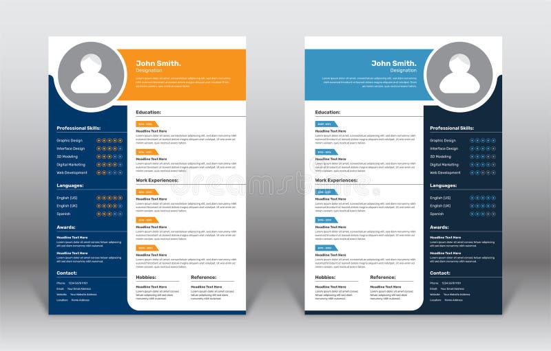Minimalistic Professional Cv Resume Template with Clean Abstract Shape ...