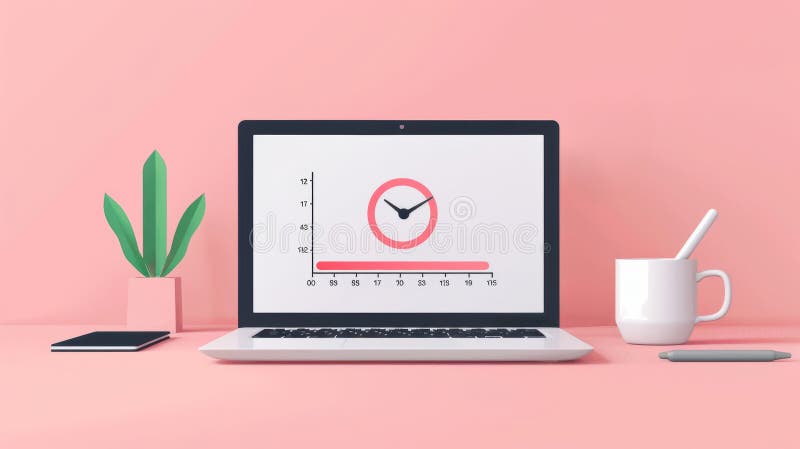 Minimalistic Progress Bar for Time Management Apps on Modern Workspaces ...