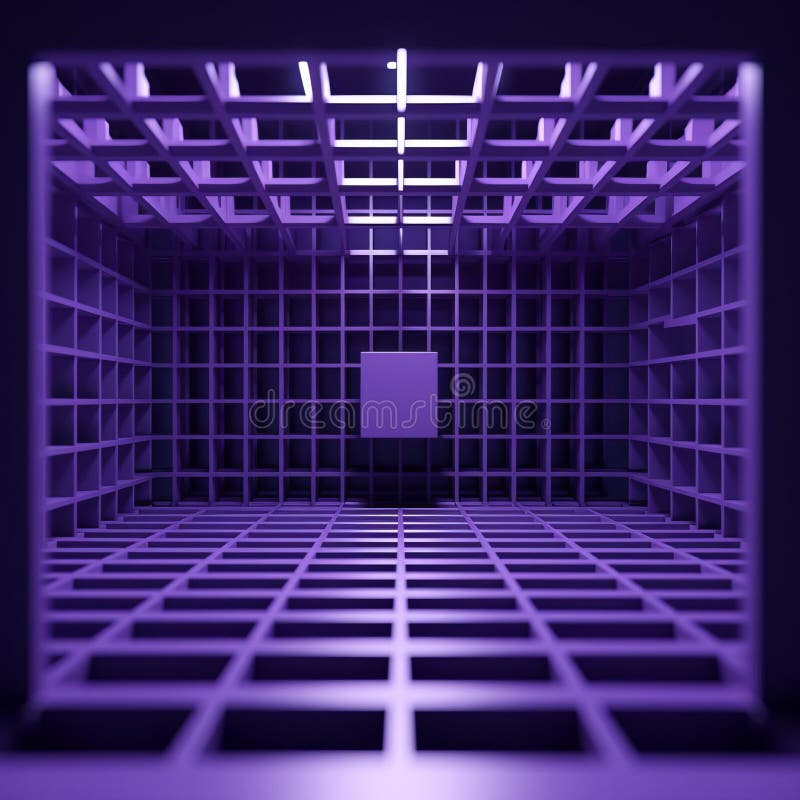 Minimalistic Purple Grid Structure Dominates the Scene with Elegance ...