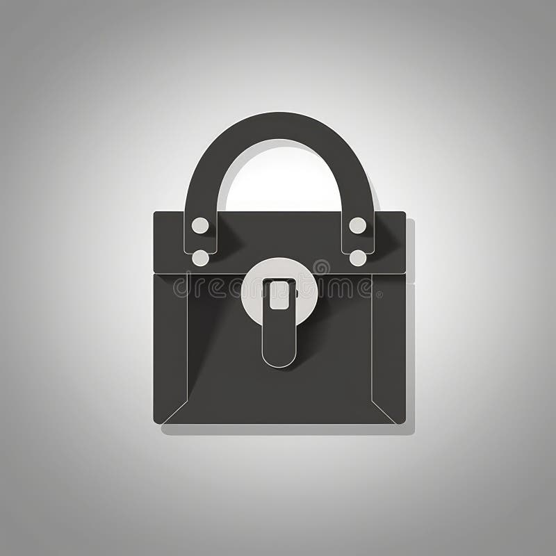 Minimalistic Purse Icon on Bright Monochromatic Background Stock ...