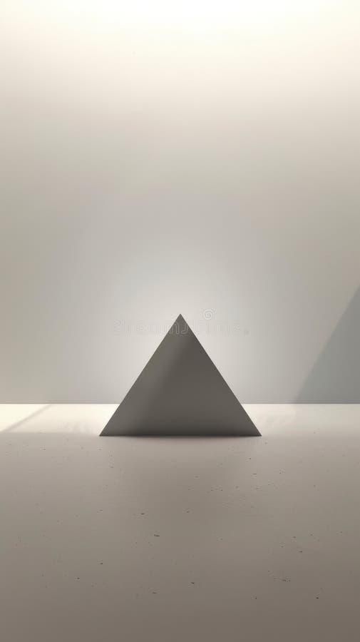 Minimalistic Pyramid on a Plain Surface Stock Illustration ...