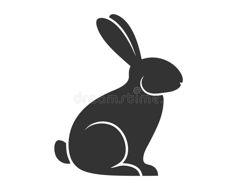 Minimalistic Rabbit Silhouette Vector Illustration for Creative Designs ...