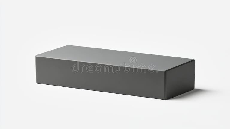 Minimalistic Rectangular Grey Box Packaging Mockup with Sharp Edges and ...
