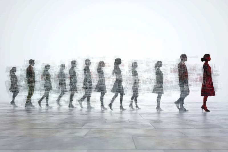 Minimalistic Representation of Human Evolution in Silhouette with Urban ...