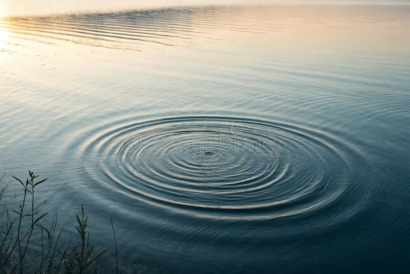 Minimalistic Ripple Effect on Water Surface - Tranquility and Serenity ...