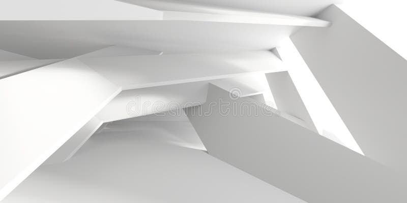 Minimalistic Room Space. White Clean Empty Architecture Interior Stock ...