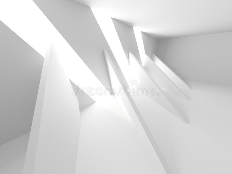 Minimalistic Room Space. White Clean Empty Architecture Interior Stock ...