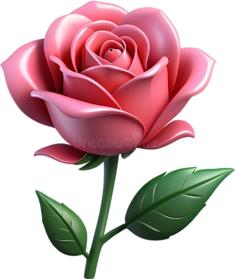 A Minimalistic Rosebud with Soft Petals Icon Stock Image - Illustration ...