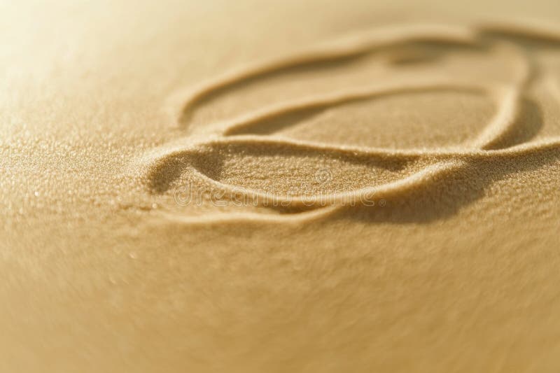 Minimalistic Sand Texture with Infinity Symbol Close-up for Abstract ...