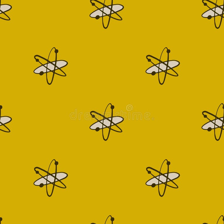 Minimalistic Science Seamless Pattern with Molecule Elements ...