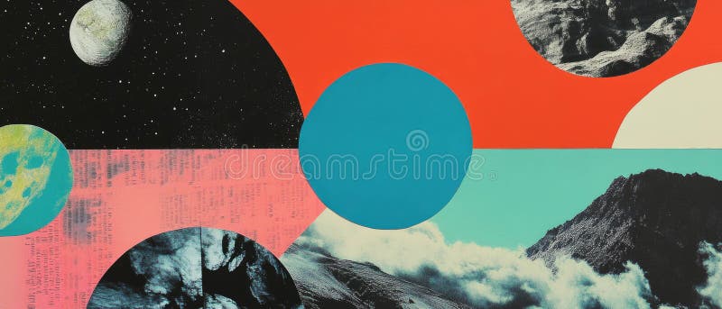 Minimalistic Scrapbook Collage with Abstract Forms and Textures from ...
