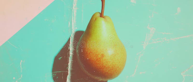 Minimalistic Scrapbook Design Featuring a Pear on Textured Paper ...