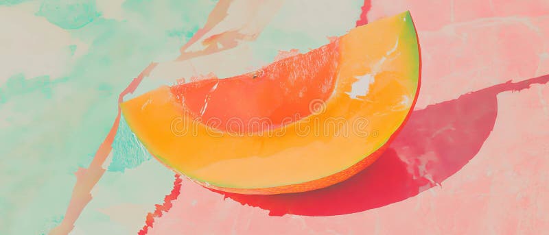 Minimalistic Scrapbook-style Composition Featuring a Delicate Slice of ...