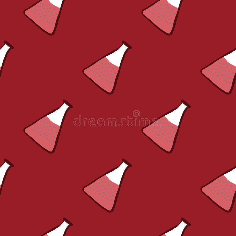 Seamless Chemistry Science Flat Pattern. Stock Vector - Illustration of ...