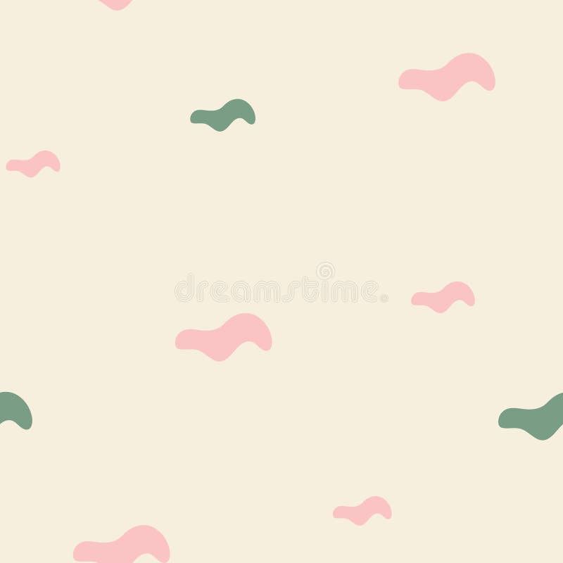 Minimalistic Seamless Pattern. Simple Organic Shape Stock Vector ...