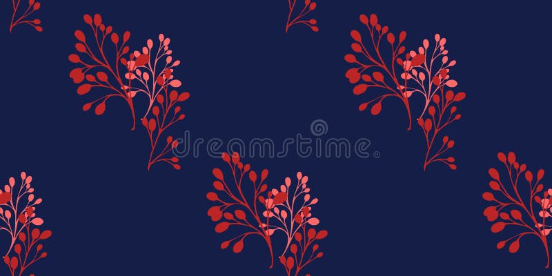Minimalistic Seamless Pattern with Vector Hand Drawn Silhouette ...